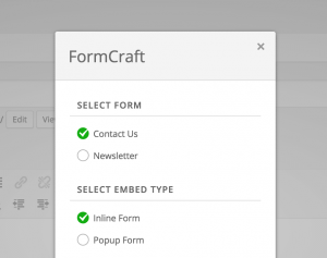 FormCraft » How To Embed a Form In Your Post / Page