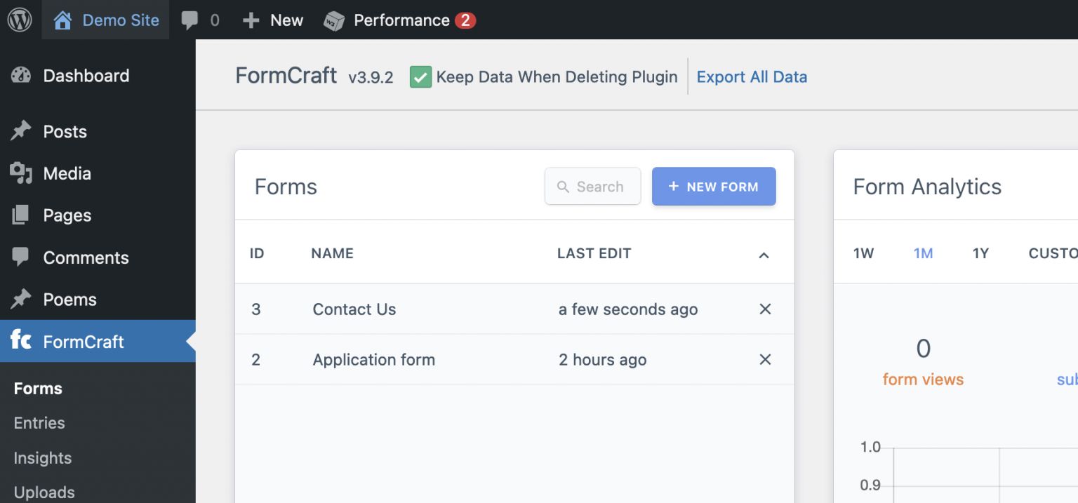 FormCraft » How to export all form data